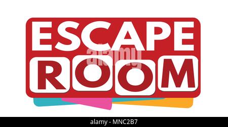 Escape room. Vector illustration poster, banner on white background ...