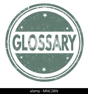 Glossary grunge rubber stamp on white background, vector illustration Stock Vector Image & Art ...