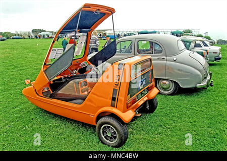 The interior of a Reliant Bond Bug Stock Photo - Alamy