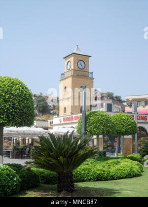 Burger King restaurant and the town clock tower in the Dancing ...