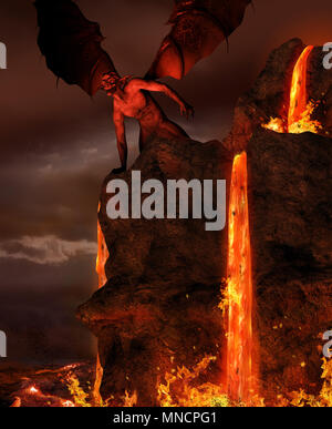 3D rendered demon Stock Photo - Alamy