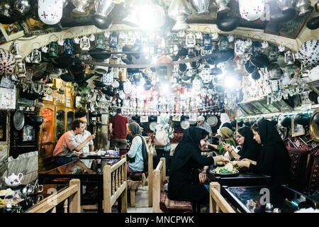 Iran, Isfahan, Azadegan teahouse Stock Photo - Alamy
