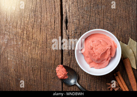 Red lime paste or red limestone paste. Red lime paste is food-grade ...