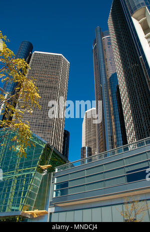 Detroit's iconic Ren Cen complex building downtown Stock Photo - Alamy