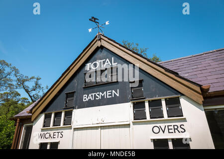 old fashioned traditional cricket scoreboard, UK Stock Photo - Alamy