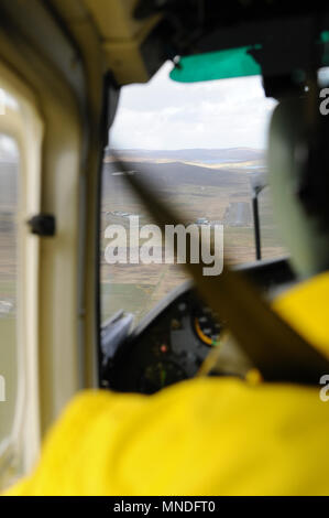 Britten-Norman BN-2 Islander aircraft cockpit interior Stock Photo ...