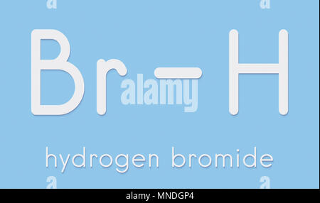 Hydrogen bromide (HBr) molecule. Skeletal formula Stock Photo - Alamy