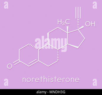 Norethisterone (norethindrone) progestogen hormone drug Used in ...