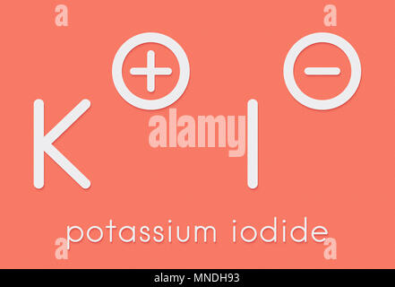 KI - Potassium Iodide. Chemical compound. CAS number 7681-11-0 Stock ...