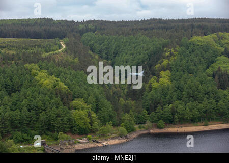 Ladybower Reservoir, Derbyshire, UK. 16thMay 2018 , Ladybower Reservoir ...