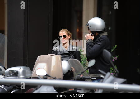 Milan, Simone Giancola and Veridiana Malmann on the motorbike Former ...