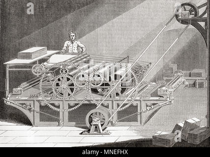 Steam Powered Printing Press, 19th Century Stock Photo - Alamy