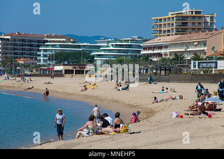 Beach of Frejus, Cote d'Azur, Département Var, Provence-Alpes-Côte d ...