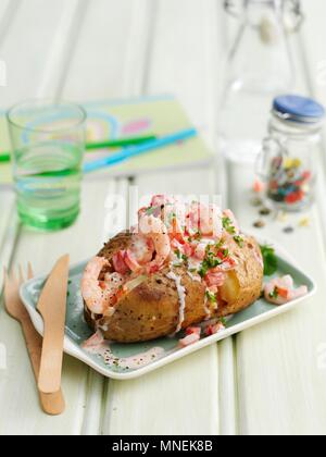 Prawn Jacket Potato Stock Photo - Alamy