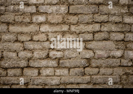 Tiled grunge cray brick wall texture for background. Monotone effect ...