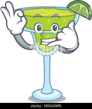 Call me margarita glass mascot cartoon Stock Vector Image & Art - Alamy