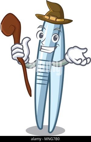 Witch square mascot cartoon style vector illustration Stock Vector ...