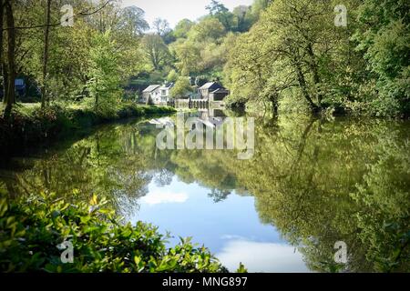 Tuckenhay on bow Creek on the river Dart, Devon England uk circa 1980s ...