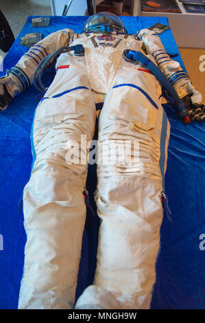 A Russian flight suit on display at the Oregon Air and Space Museum in ...