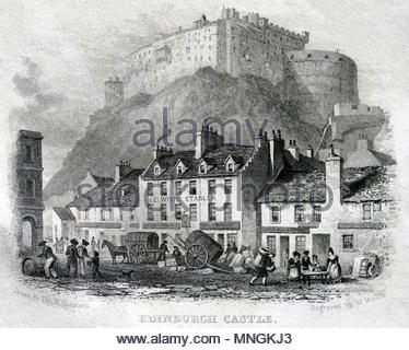 The Castle from Grassmarket, Edinburgh, Scotland, Great Britain ...