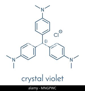 Crystal (gentian) violet molecule. Dye used in Gram staining of Stock ...