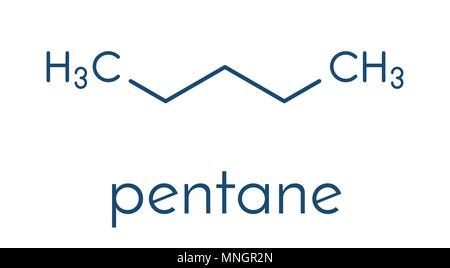 Pentane (n-pentane) alkane molecule. Skeletal formula Stock Vector Image & Art - Alamy