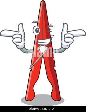 laundry clothespin cartoon. peg wooden, plastic grip, line secure ...