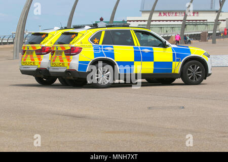 Two police cars outside the Rural village police station, St Davids ...