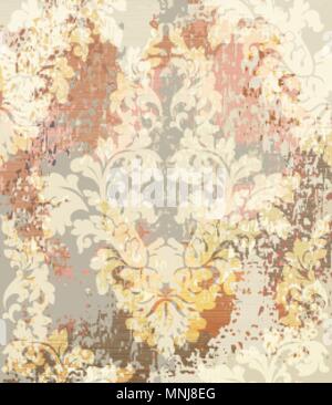 Vintage ornamented pattern Vector. Old style Victorian flourish texture ...