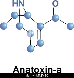 Anatoxin-a (very fast death factor, VFDF) molecule. Skeletal formula ...