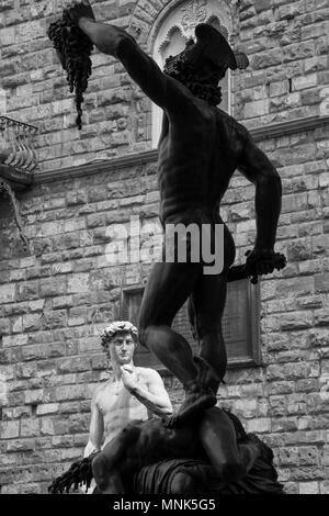 David of Michelangelo and Perseo of Cellini, Florence, Tuscany, Italy ...
