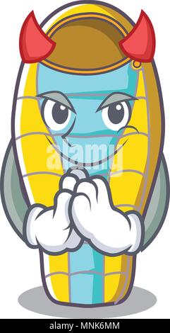 Devil sleeping bad mascot cartoon vector illustration Stock Vector ...