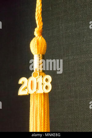 Class of 2018. Gold tassel drop graduation gown accessory and keepsake ...