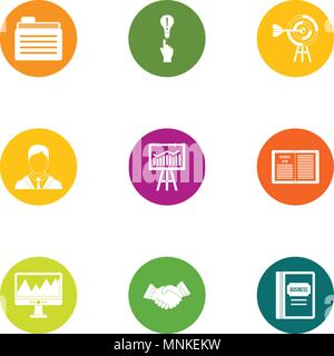 Allocate icons set, flat style Stock Vector Image & Art - Alamy