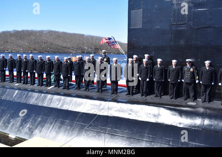 GROTON, Conn. (Mar. 17, 2018) The watch is set onboard USS Colorado ...