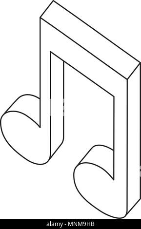 3d isometric music note vector illustration Stock Vector Image & Art ...