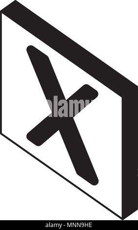 button with disapprove symbol isometric icon Stock Vector Image & Art ...