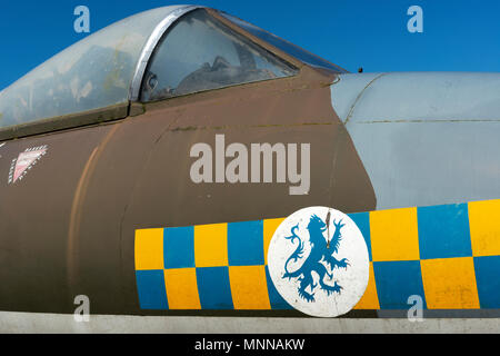 Hawker Hunter Cold War era jet fighter Stock Photo - Alamy