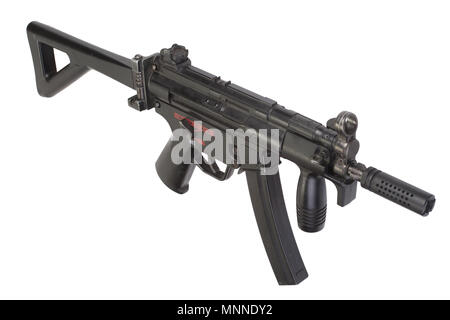submachine gun MP5 isolated on white Stock Photo - Alamy