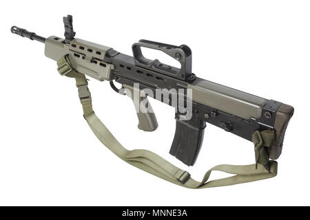 British assault rifle L85A1 isolated on a white background Stock Photo ...