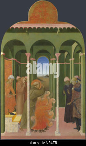 Sassetta - Saint Francis before the Sultan 1437-44 Stock Photo - Alamy