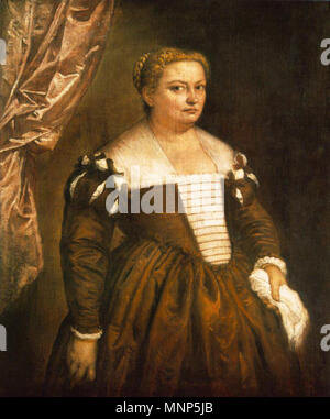 Paolo Veronese - portrait venetian woman la belle nani 1560 Stock Photo ...
