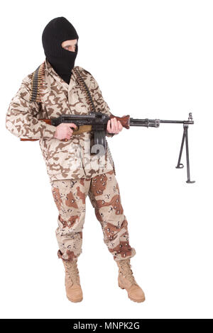 gunner with RPD gun isolated on white Stock Photo - Alamy