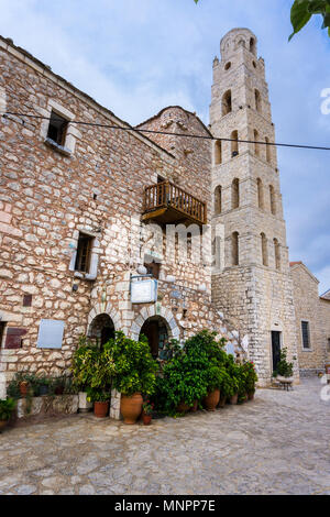Areopoli, the traditional village of Mani in Peloponnese Greece Stock ...