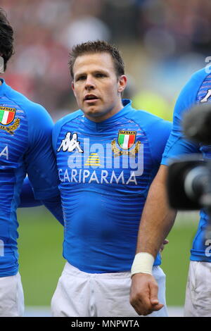 Kristopher Burton of Italy during the England vs. Italy RBS 6 Nations ...
