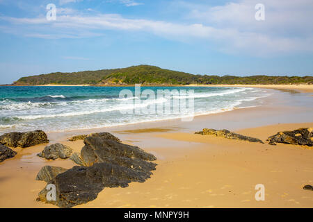 Elizabeth beach near Forster in the Great lakes region of New South ...