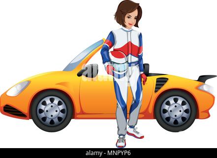 A Beautiful Lady Car Racer Stock Vector Image & Art - Alamy
