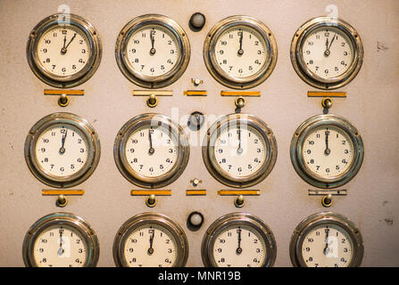 Thermometer gauge in production process and measuring temperature Stock ...