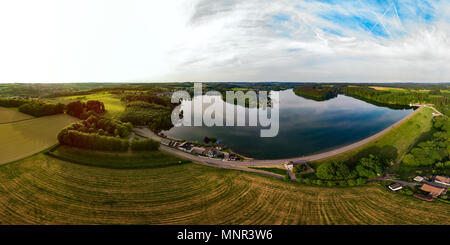 Aerial view on Bevertalsperre (Bever Dam) in Germany Stock Photo - Alamy
