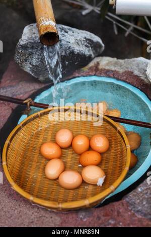 Hot spring eggs in Shibu Onsen Stock Photo - Alamy